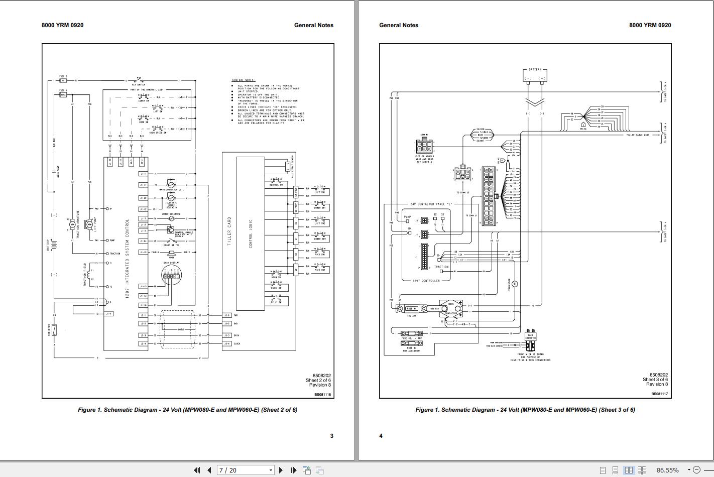 Yale Forklift A891 (MPW080E) Service Manual