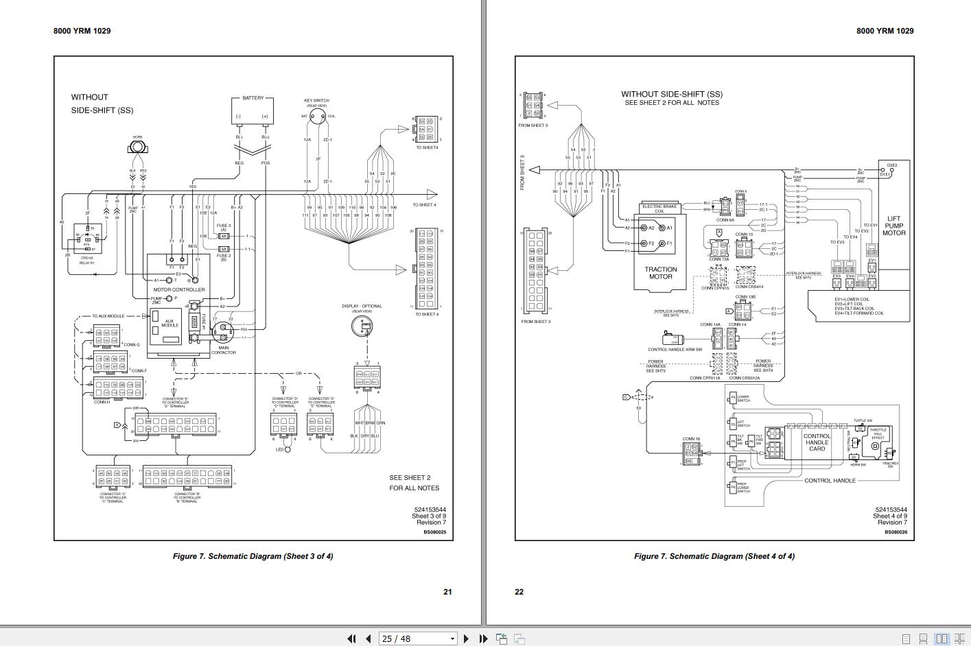 Yale Forklift C821 (MRW020-030E) Service Manual