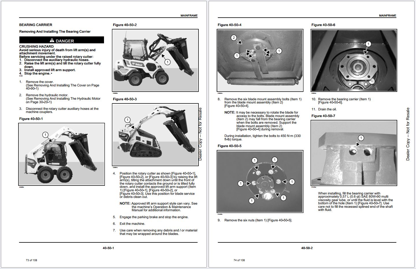 Bobcat Attachment Operation Maintenance Service Manual PDF Collection 2.82GB Download Package