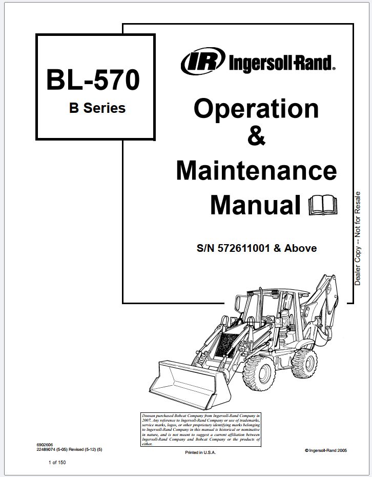 Bobcat Backhoe Loader Diagram Operation Service Manual PDF 1.30GB ...