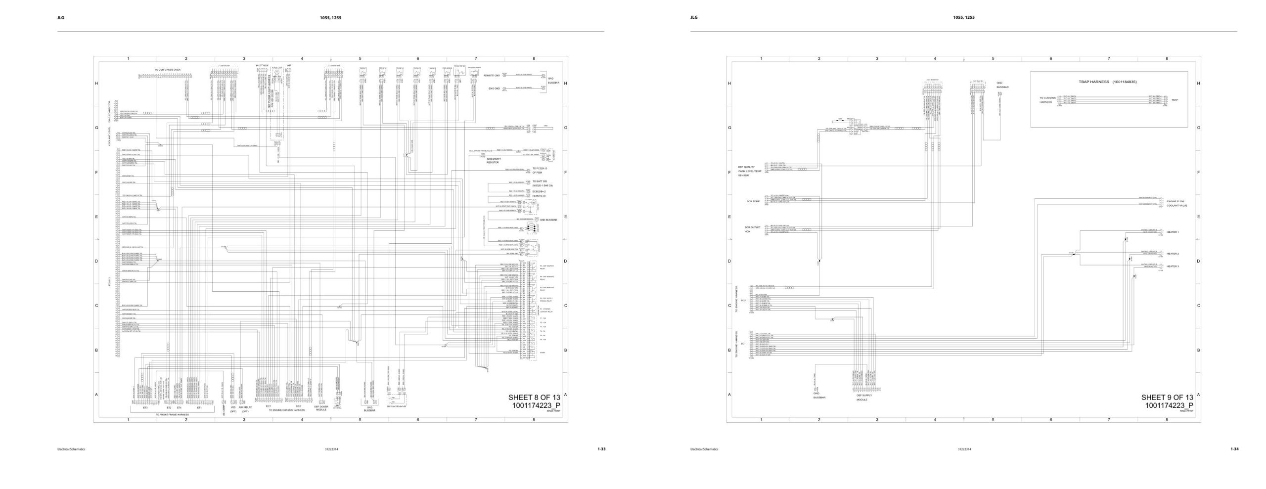 JLG Telehandlers 10042 to G5-18A Electrical Schematic 31222314 2023 PVC ...