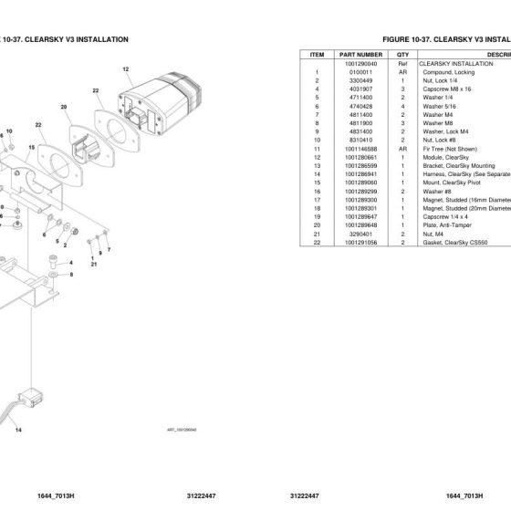 JLG Telehandlers 1644 7013H Parts Manual 31221597 2023 PVC 2305