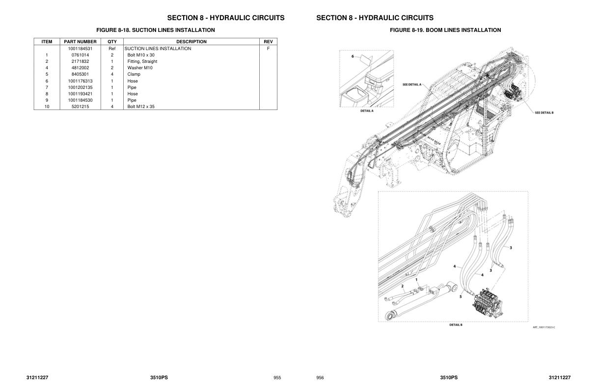 JLG Telehandlers 35.10 3510PS Parts Manual 31211227 2023