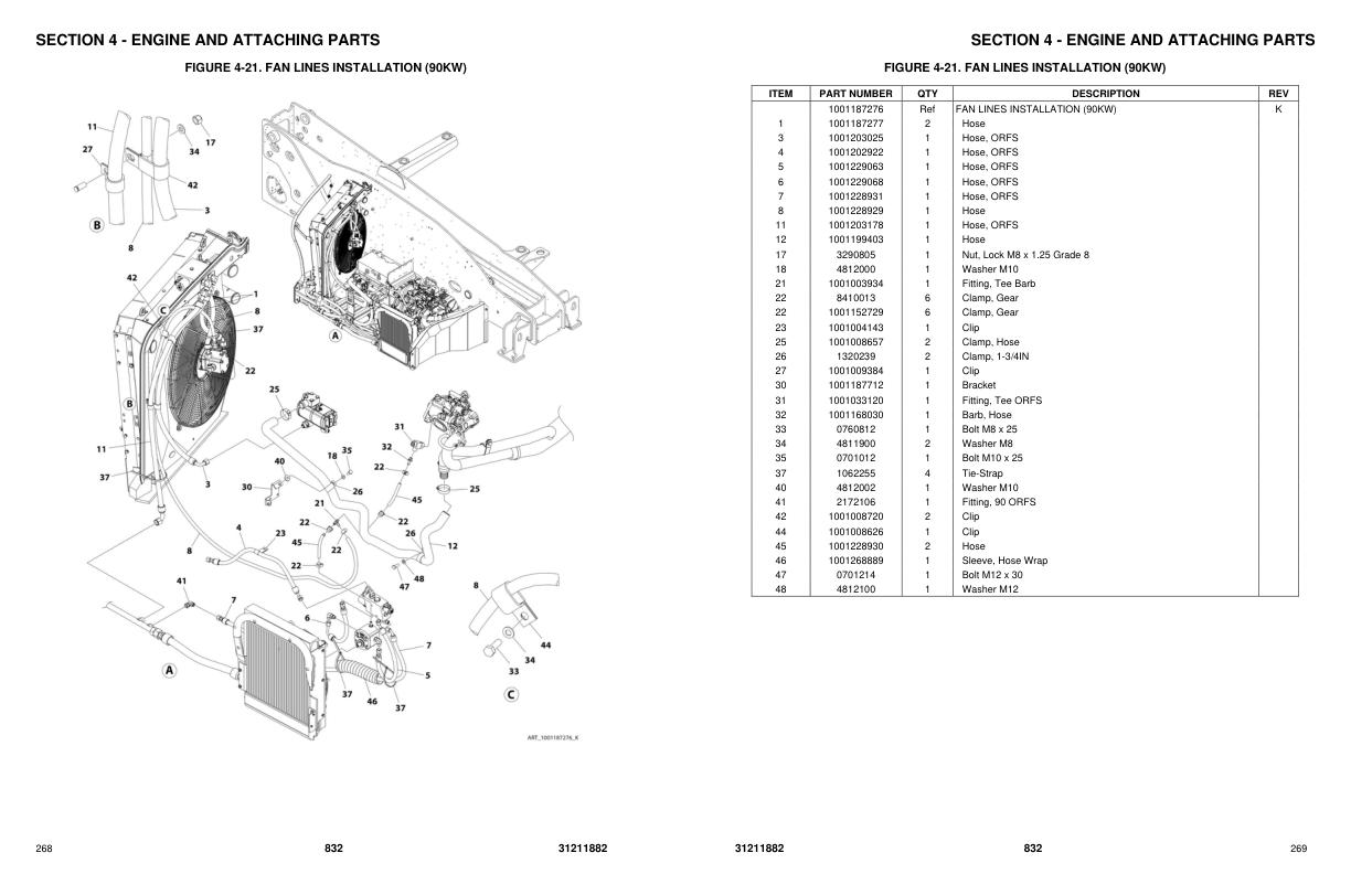 JLG Telehandlers 832 Parts Manual 31211882 2023 PVC 2205