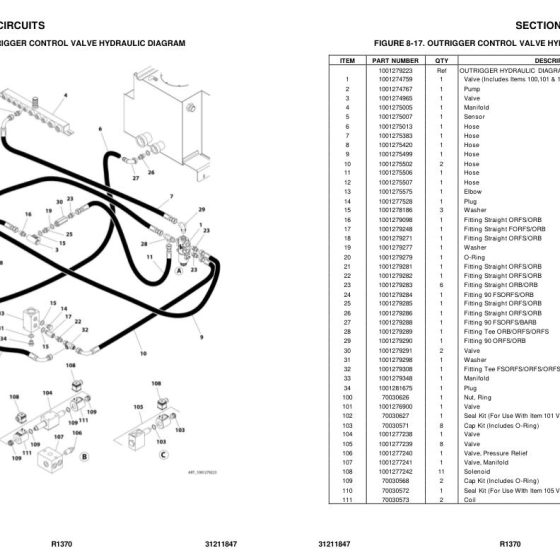 JLG Telehandlers R11100 Parts Manual 31211944 2022