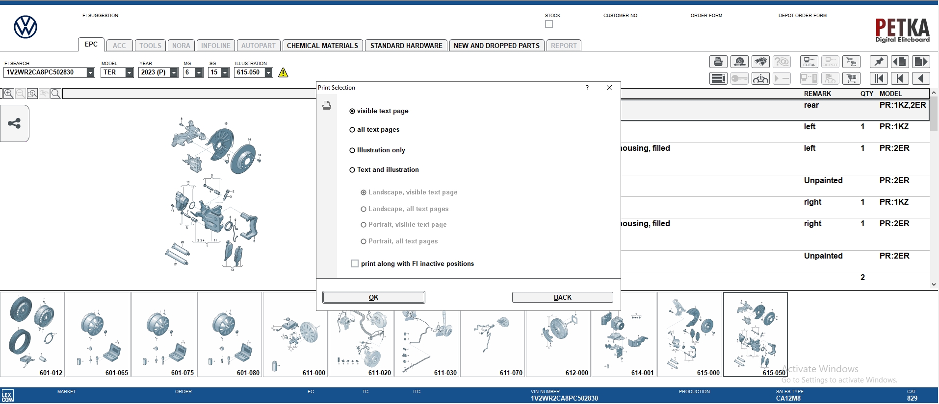 Volkswagen Seat Skoda Porsche Audi PETKA EPC Spare Parts List 8.3 04. ...