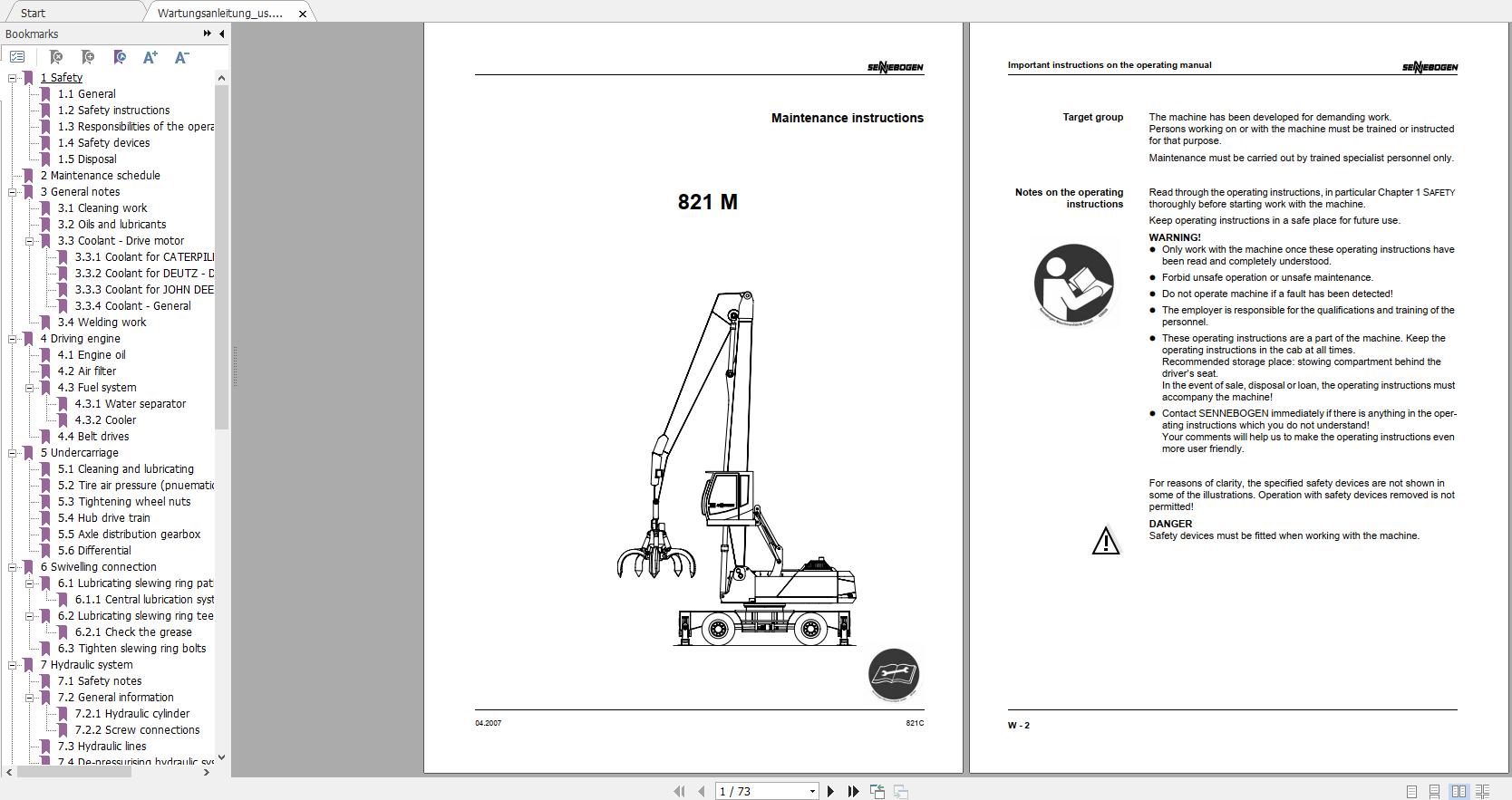 Sennebogen Schematic Material Handler Electric Hydraulic Diagram PDF 375MB Collection Download ...