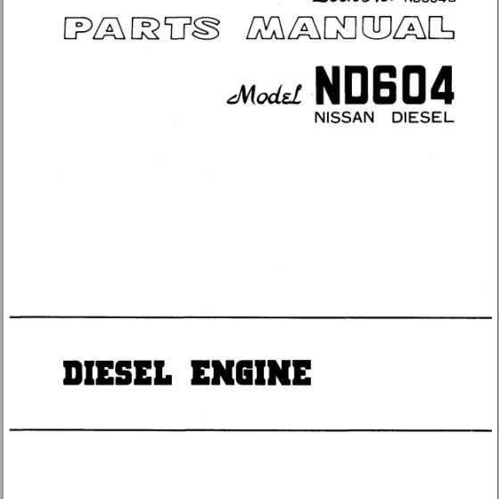 TCM Nissan Engine NF6T04 Parts Manual PE-NF6T04B EN JP