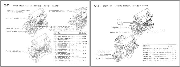 TCM Nissan Engine PD604 PE604 PE6T04 Parts Manual PD6B EN JP