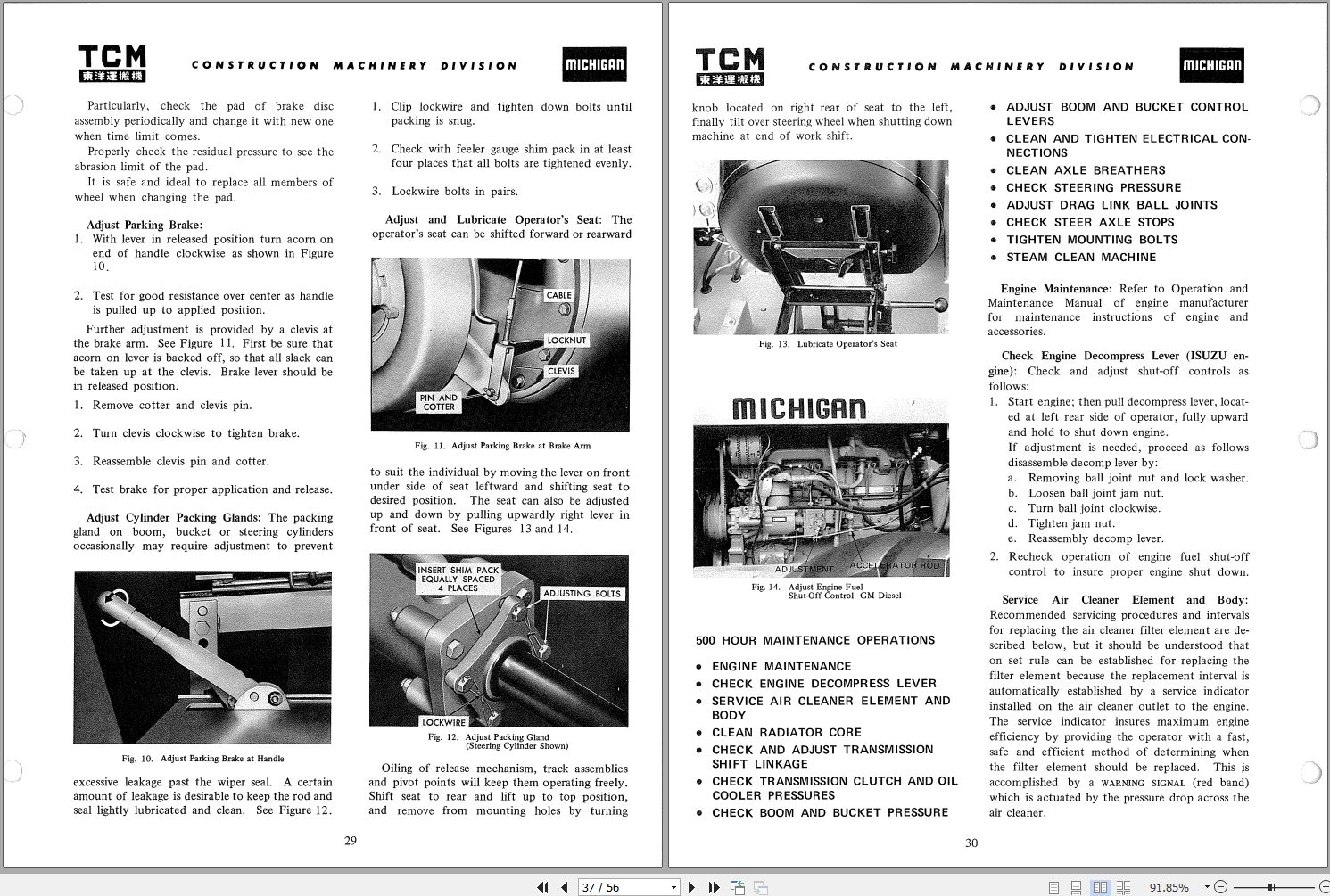 TCM Tractor Shovel 75IIIA Operator's Manual