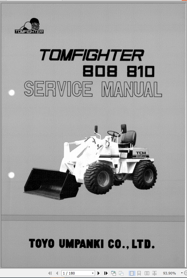 TCM Wheel Loader 803 804 805 806 Service Manual SEW-605AE EN JP