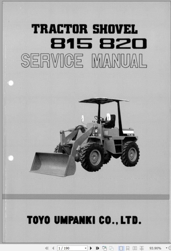 TCM Wheel Loader 815 820 Service Manual 626AE