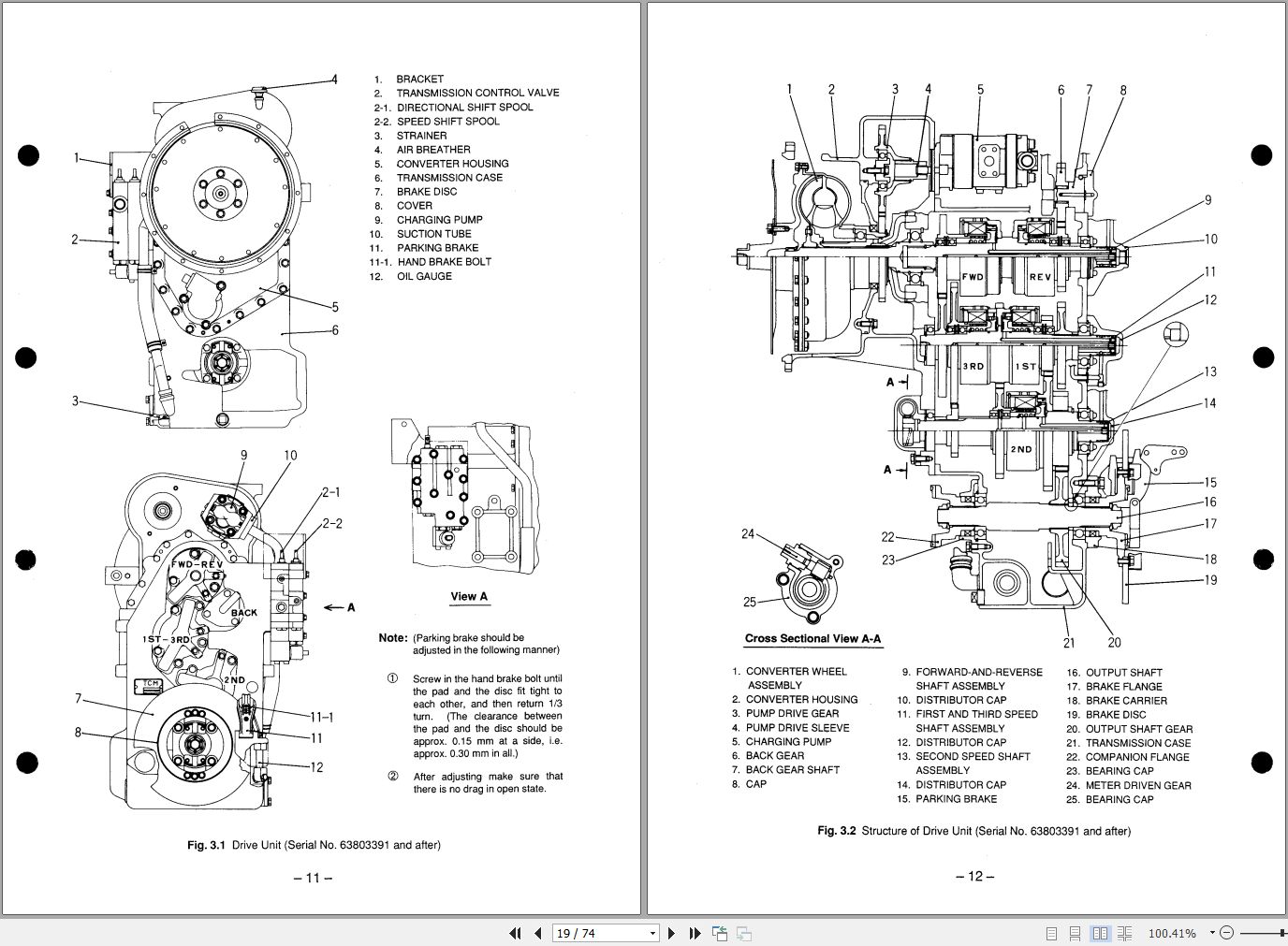 TCM Wheel Loader 830-2 Service Manual Supplement SEW-638AE-2