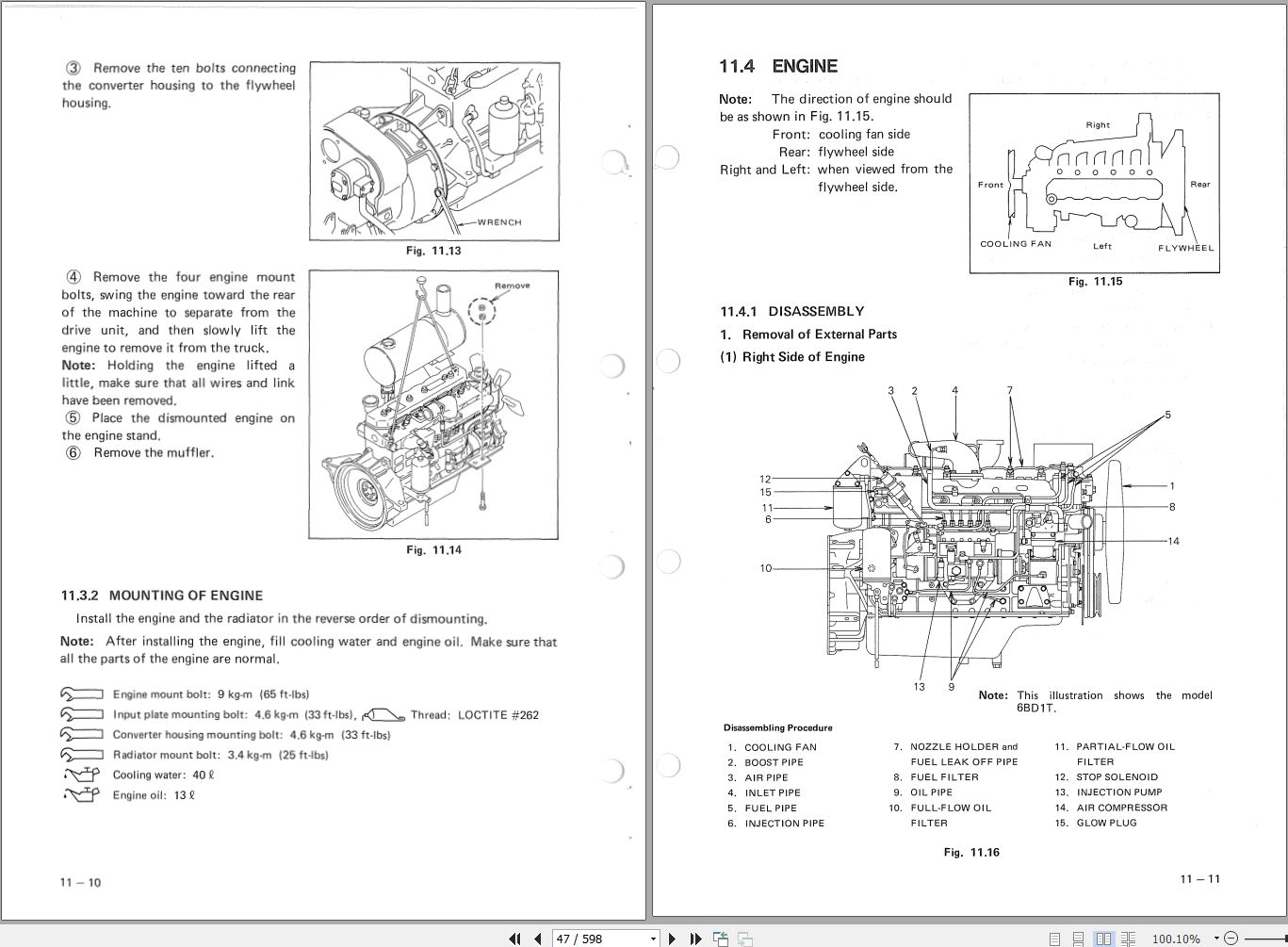 TCM Wheel Loader 835 840 Shop Manual MEW-643AE