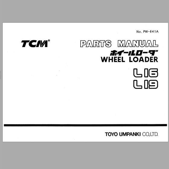 TCM Wheel Loader L16-2 Parts Manual PW-639A