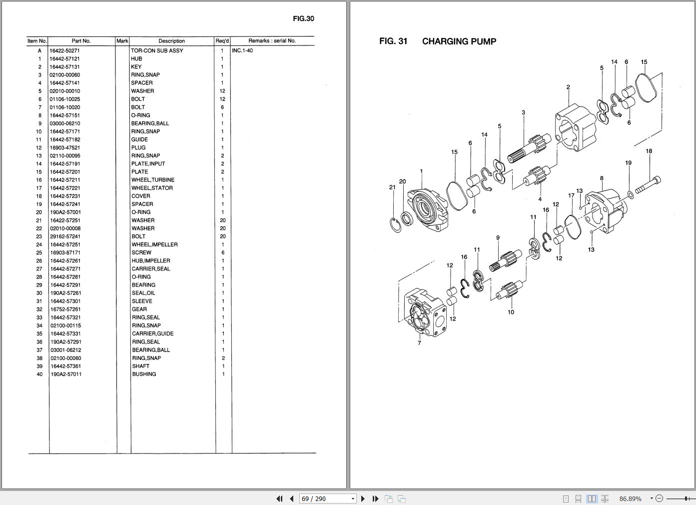 TCM Wheel Loader L20-2 Parts Manual PW-648D