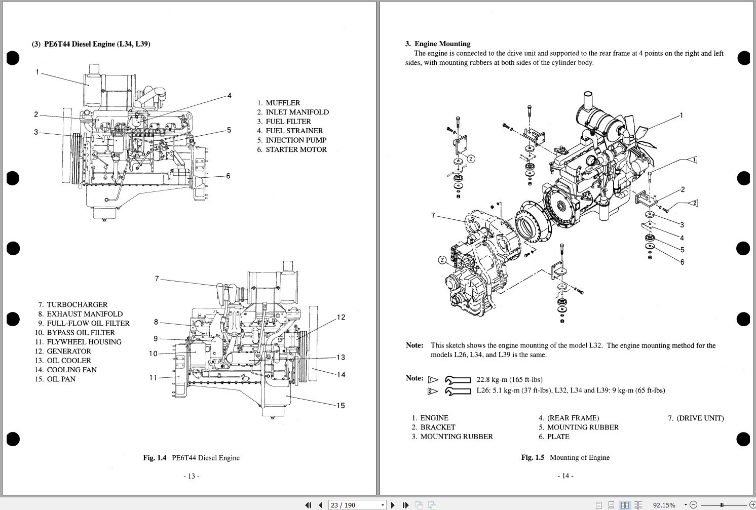 TCM Wheel Loader L26 L32 L34 L39 Service Manual SEW-675AE