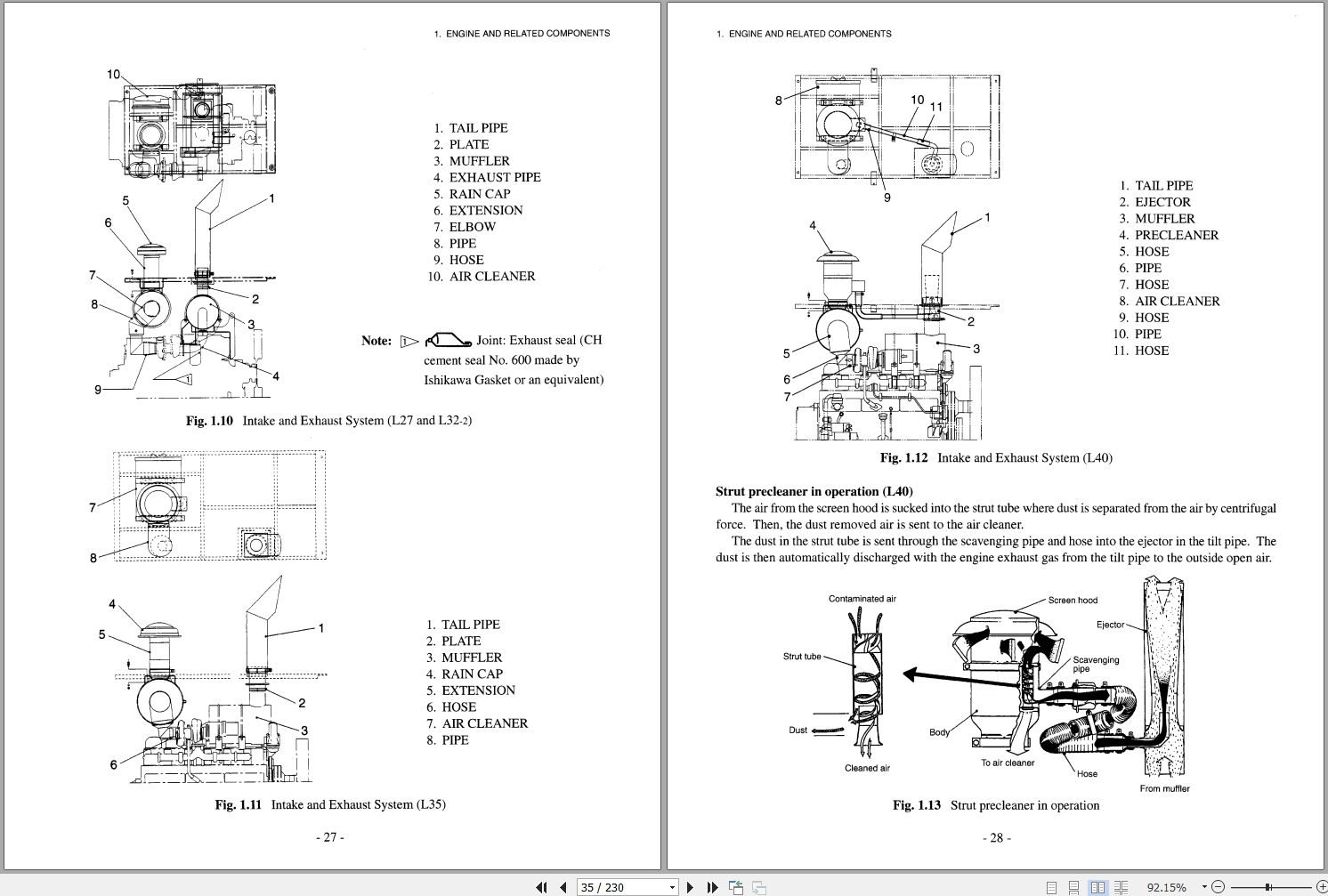 TCM Wheel Loader L27 L32-2 L35 L40 Service Manual SEW-655BE