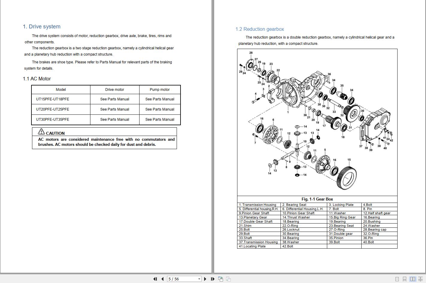 Yale Forklift A396 (UT30-35PFE) Operation Maintenance Service Manual