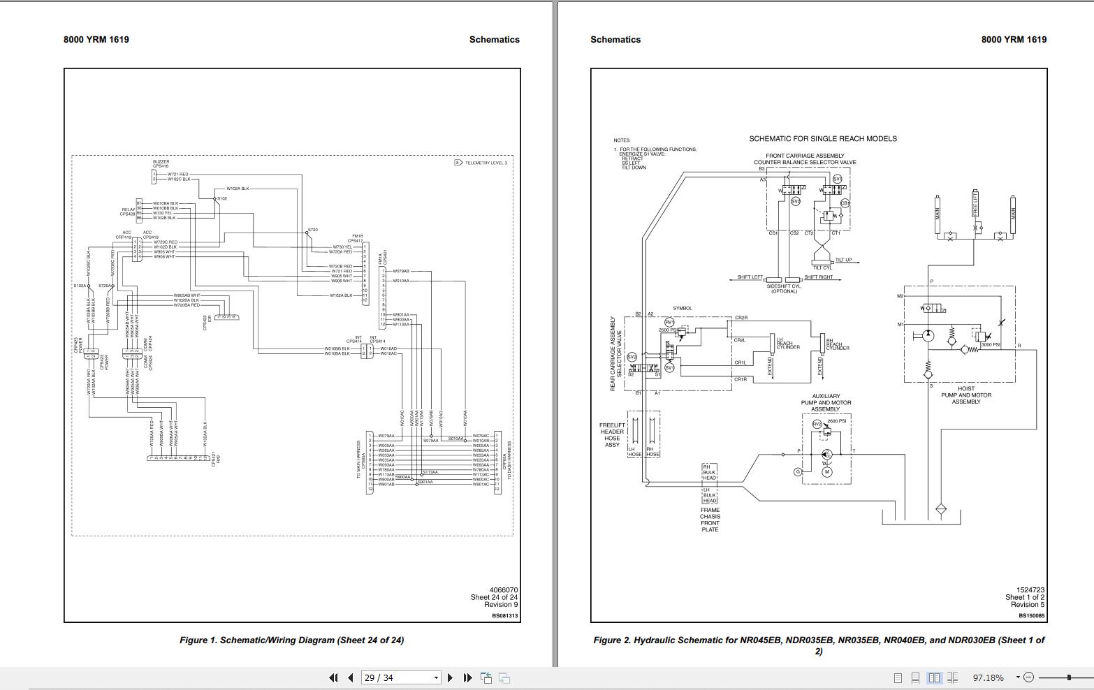 Yale Forklift B295 (NDR030DB, NR040DB, NR035DB) Service Manual