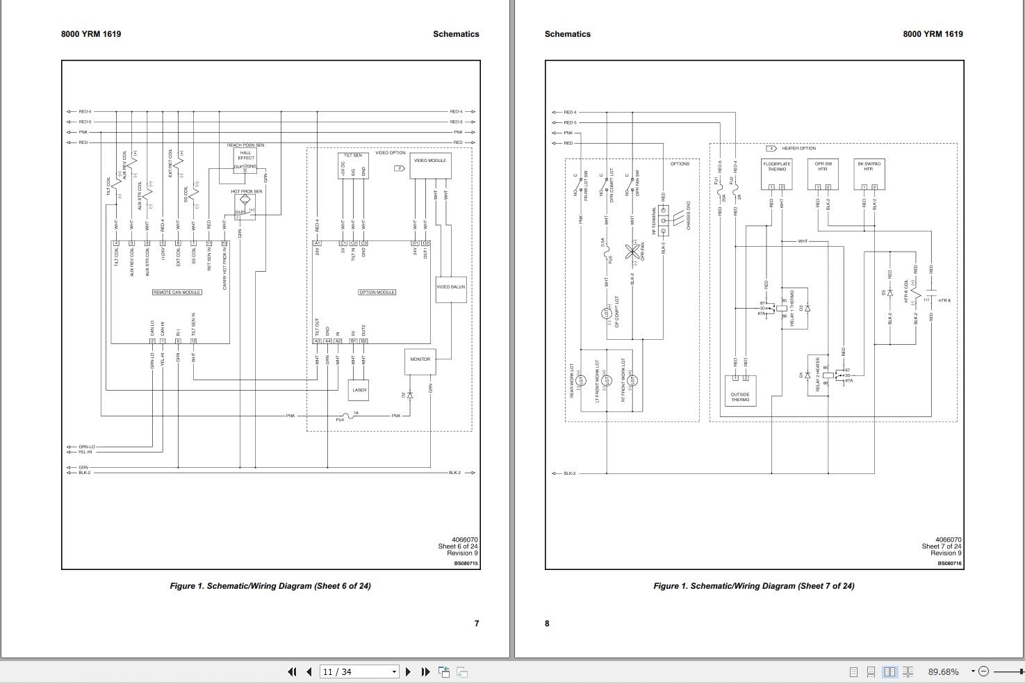 Yale Forklift B295 (NDR030DB, NR040DB, NR035DB) Service Manual
