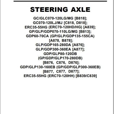 Yale Forklift B813 (GDP LG) Service Manual