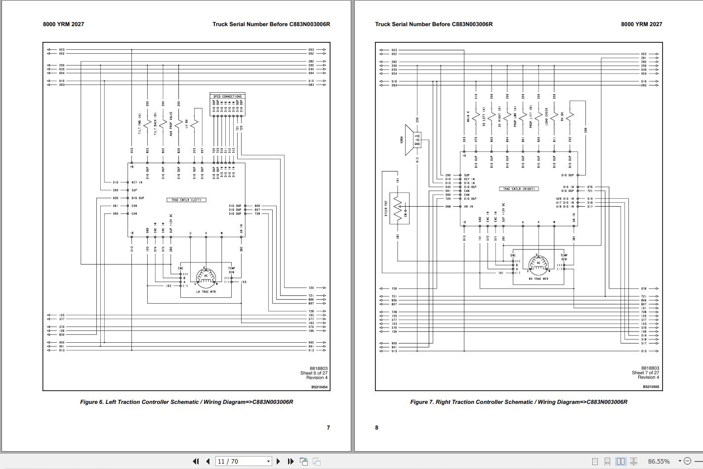Yale Forklift C883 (ESC030AD, ESC035AD, ESC040AD) Service Manual