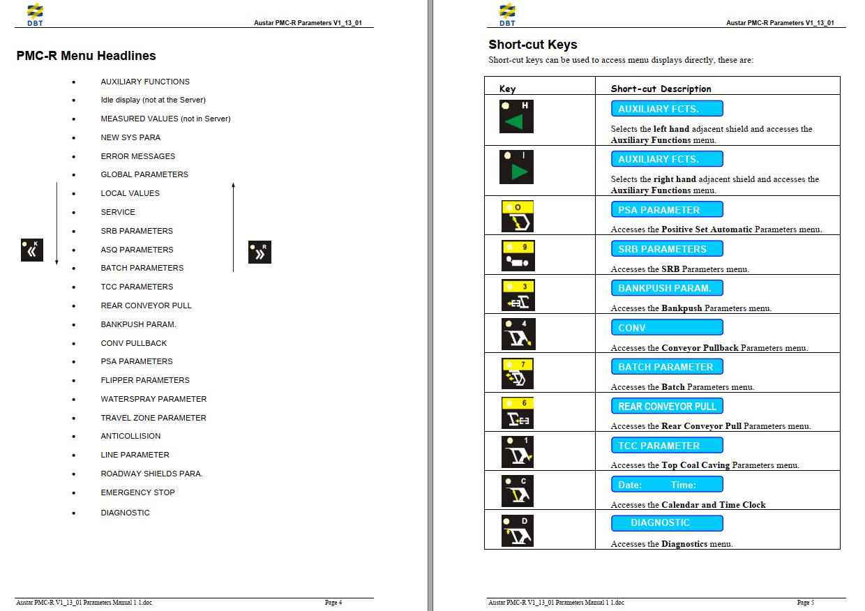 Caterpillar Austar PMC-R Software Version 1_13_01 Parameter Manual BI618995