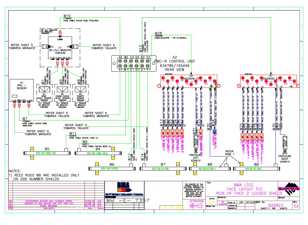 Caterpillar BMA Electrical Drawings Set Parts Manual