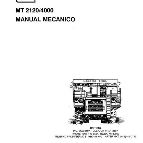 Caterpillar Mining Truck MT2120 Mechanical Manual BI007435