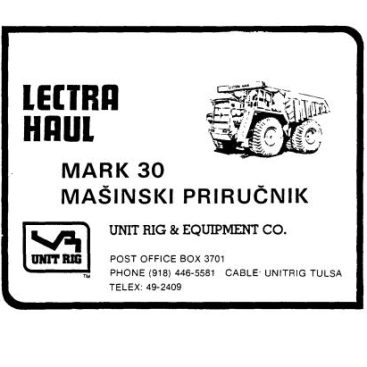 Caterpillar Mining Truck Mark 30 Mechanical Manual