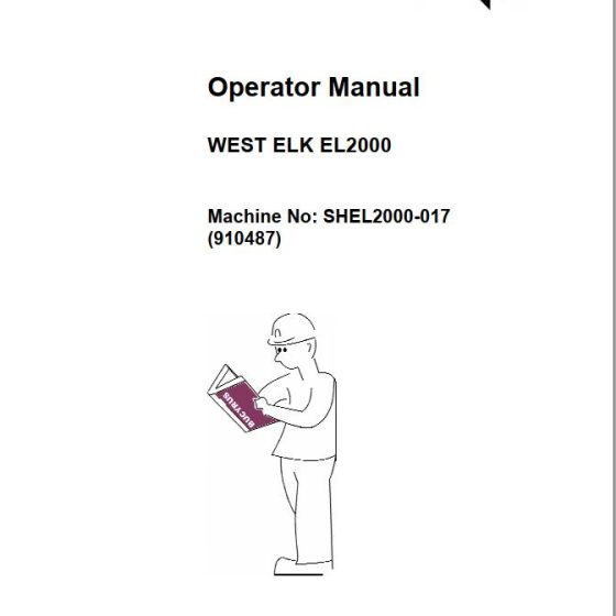 Caterpillar WEST ELK MINE EL2000-017 Parts Catalog