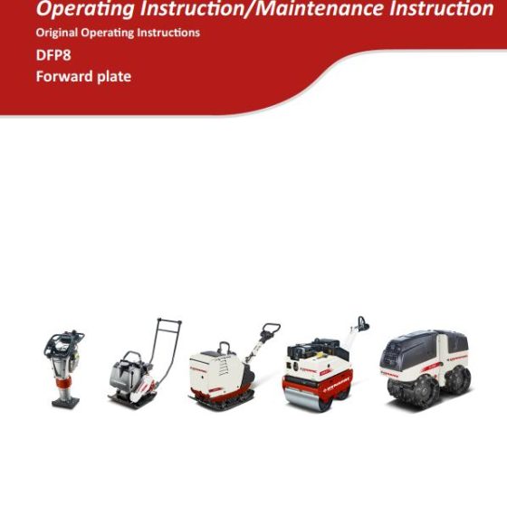Dynapac Forward Plate DFP8X Parts Catalogue