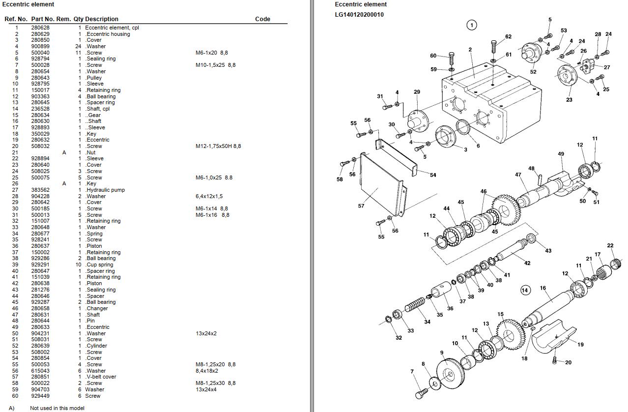 Dynapac Plate Compactor LG140 Spare Parts Catalogue