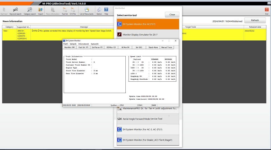 Hitachi M-Pro MPro AllInOne MPDr ver3.14.0.0 Diagnostic Tool Remote How ...