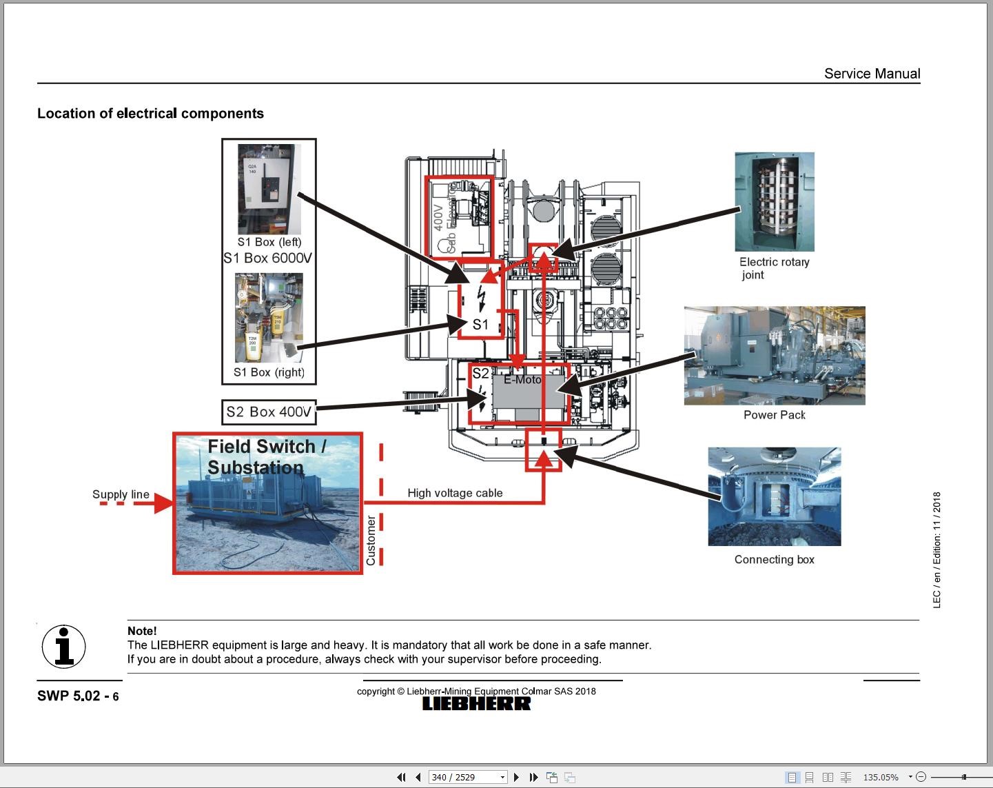 Liebherr Hydraulic Excavator R9400E Service Manual 30619 06.2021