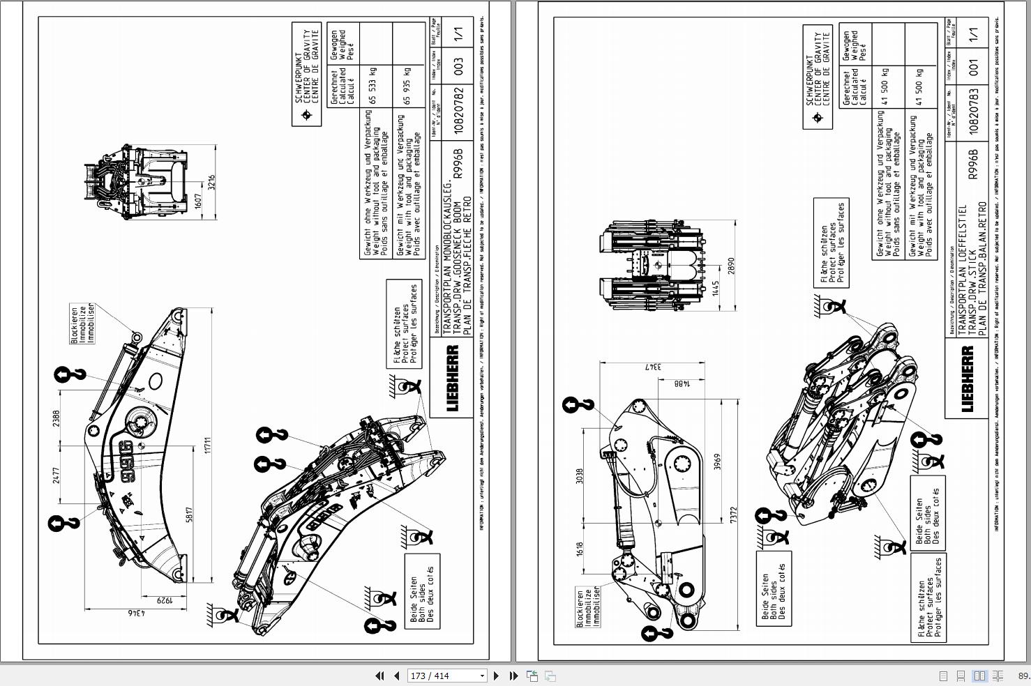 Liebherr Mining Crawler Excavators R996B Operating Manual 2021