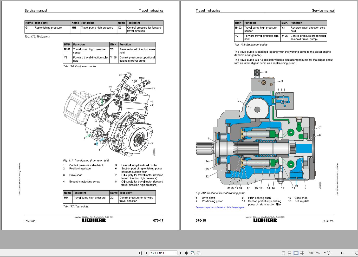 Liebherr Wheel Loader L514-1663 Service Manual 12204902