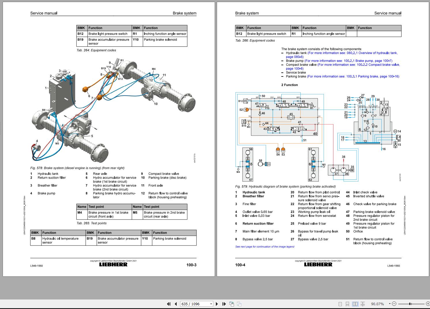 Liebherr Wheel Loader L546-1560 Service Manual 12204899