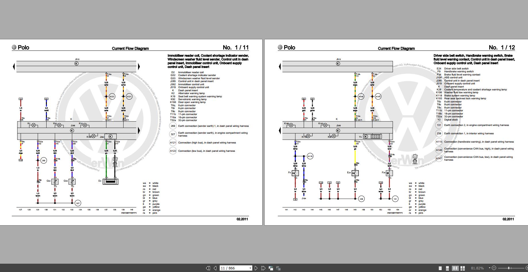 Volkswagen Polo (2002 - 2005) Wiring Diagrams Repair and Maintenance ...