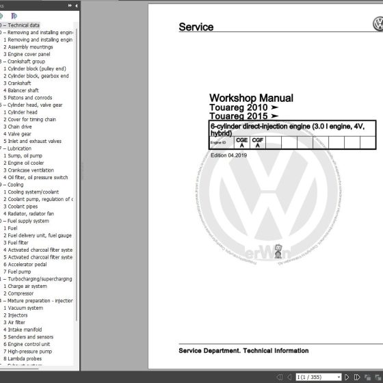 Volkswagen Tiguan 2008 - 2021 Wiring Diagrams and Workshop Manuals