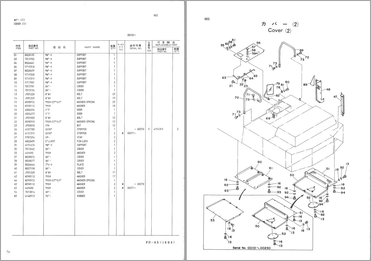 Hitachi Hydraulic Excavator UH143LC Parts Catalog EN JP