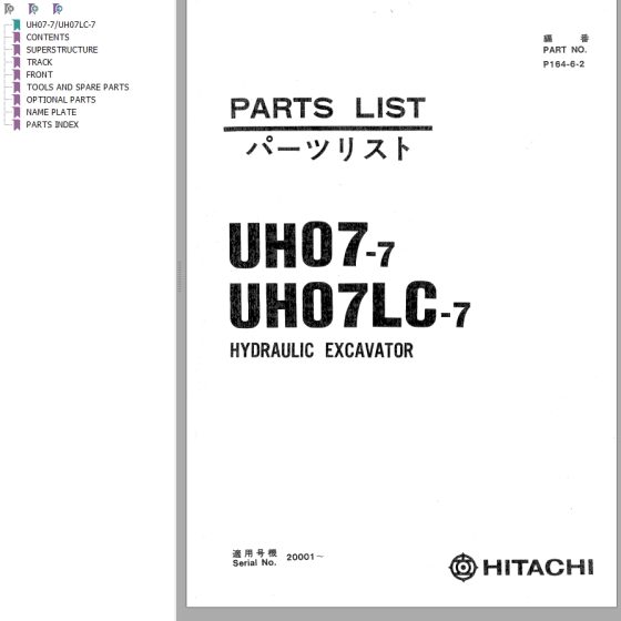 Hitachi Hydraulic Excavator UH801 Service Manual