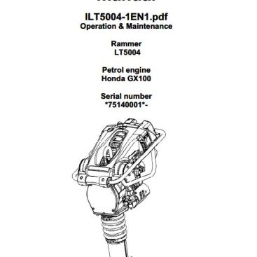 Dynapac Rammer LT600 LT700 Parts Operation Maintenance Manual