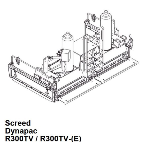 Dynapac Screed V2400TV-E Operation and Maintenance Manual