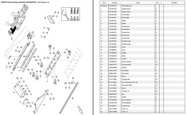 Dynapac Screed V6030TV Spare Part Catalogue