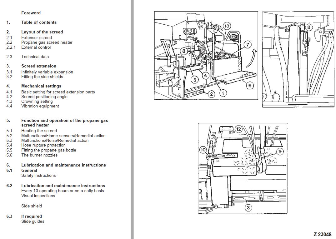 Dynapac Screed VB125V Operation and Maintenance Manual