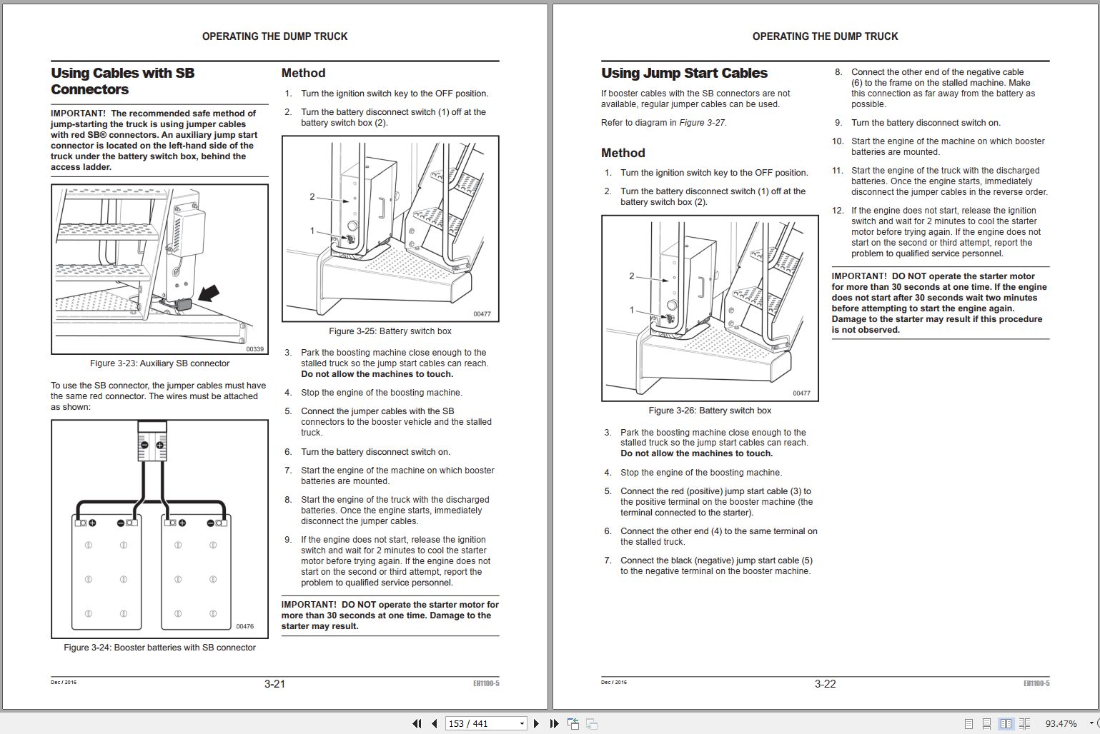 Hitachi Rigid Dump Truck EH1100-5 Operator Manual