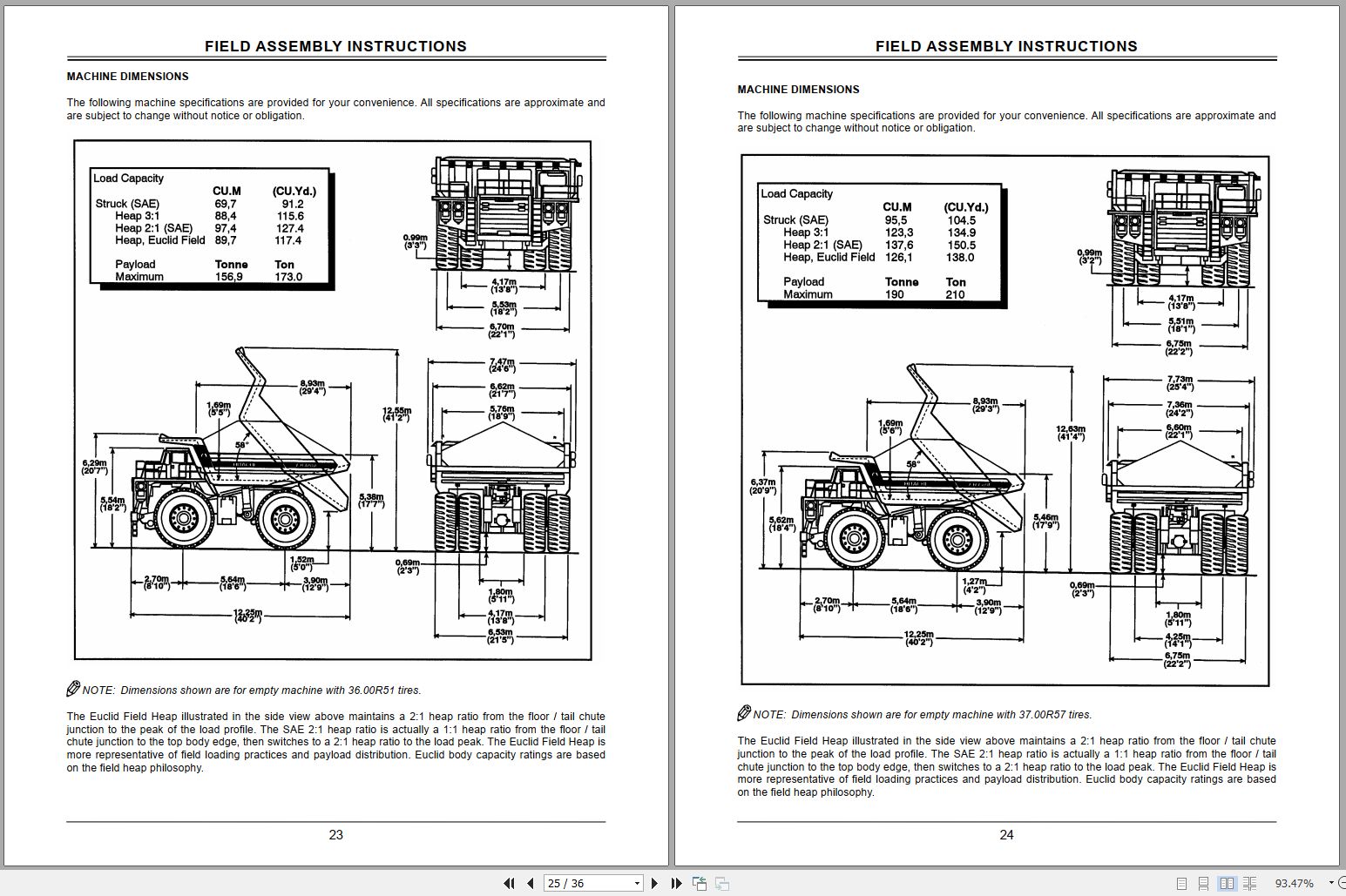 Hitachi Rigid Dump Truck EH3000 EH3500 Field Assembly Instructions