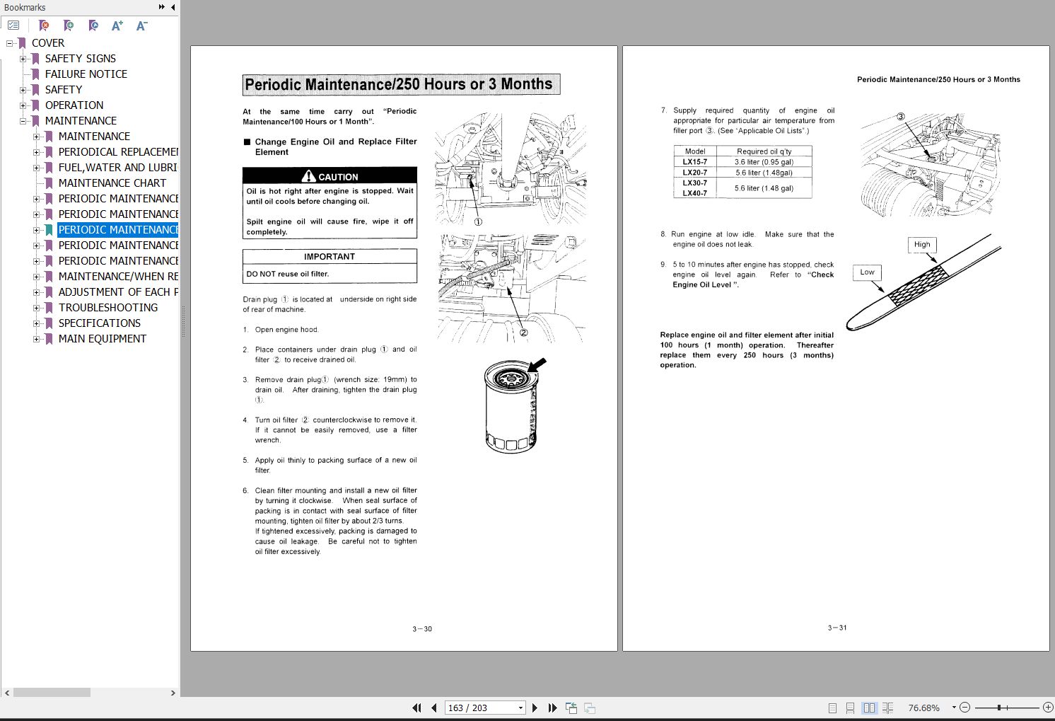 Hitachi Wheel Loader LX30-7 Operator's Manual 302992-H0100